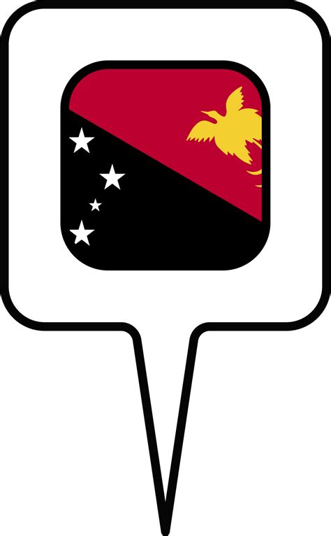 papua new guinea flag map pointer icon square design 23639701 png