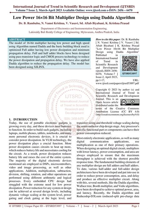 Low Power 16×16 Bit Multiplier Design Using Dadda Algorithm Pdf