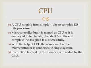 Introduction To Microcontroller PPTX