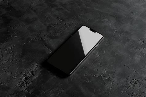 Black Smartphone Screen Mockup Premium Premium AI Generated Image