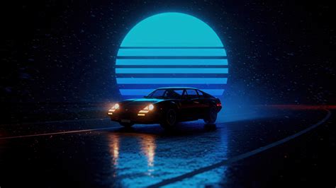 Retro Ride Night Drive Synthwave Wallpaper Hd Artist Wallpapers 4k