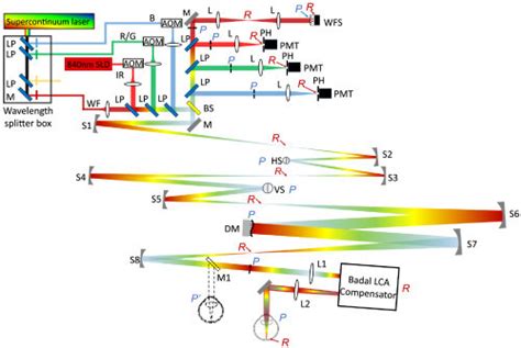 Layout Of The Multi Wavelength Aoslo With The Filter Based Badal Lca