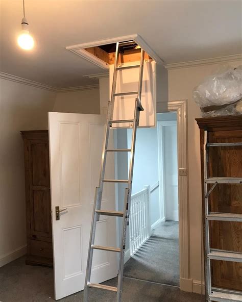 Loft Ladders New Pvc Drop Down Hatch And Aluminium Ladder