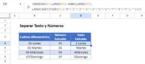 Separar Texto Y N Meros Excel Y Google Sheets Automate Excel