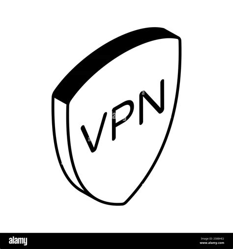 Secure Vpn Network Protection Isometric Vector Design Stock Vector