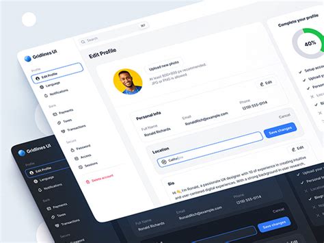 Edit Profile UI Behance