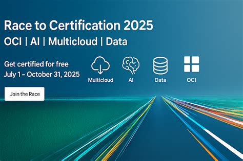 Oracle Race To Certification 2025 Free Courses And Exams Full Guide Summary Table Sujalkumar