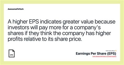 Earnings Per Share EPS AwesomeFinTech Blog