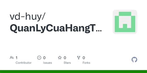 GitHub Vd Huy QuanLyCuaHangThuoc