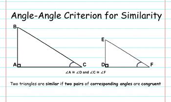 Angle Angle Similarity By Melissa Pagan TPT