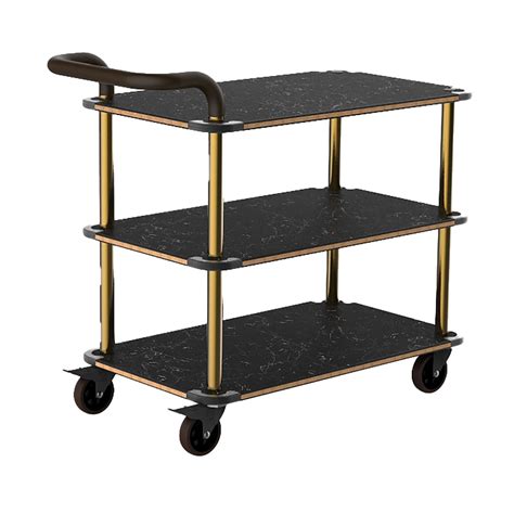 Steelite Mgcrnx01mbxx 3 Shelf 415 X 21 X 36 Service Cart W Ss Frame
