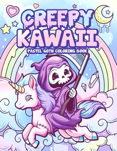 Creepy Kawaii Pastel Goth Coloring Book Cute Horror Spooky Gothic