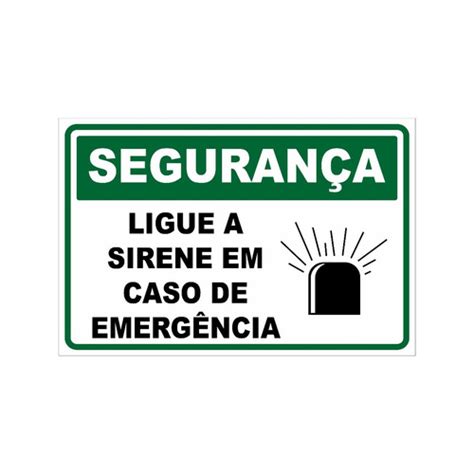Kit 15 Placa De Sinalização Segurança Ligue A Sirene Em E Mercado Livre