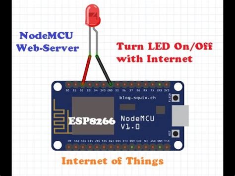 Beginners NodeMCU ESP8266 Turn LED On Off With Internet Browser Web