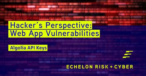 Hackers Perspective Web App Vulnerabilities Algolia Api Keys