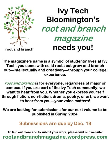 Call For Submissions Volume Xvii Root And Branch Literary Magazine