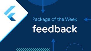 Package Of The Week Flutter Feedback SynthMind