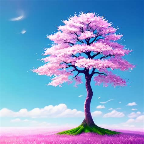Premium Ai Image Sakura Tree Model Idea For Game