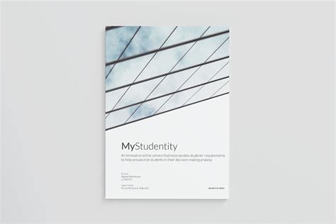 Bachelor Thesis Cover Page On Behance