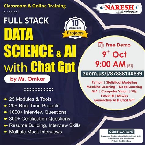 👉attend A Free Demo On Full Stack Data Science And Ai By Mr Omkar