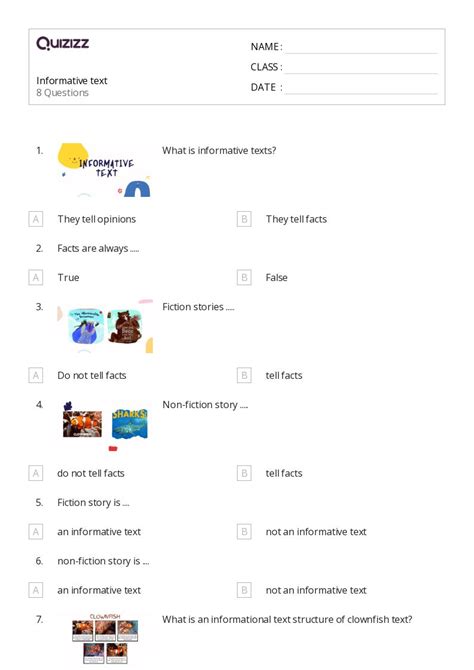 50 Informative Essay Structure Worksheets For 2nd Class On Quizizz