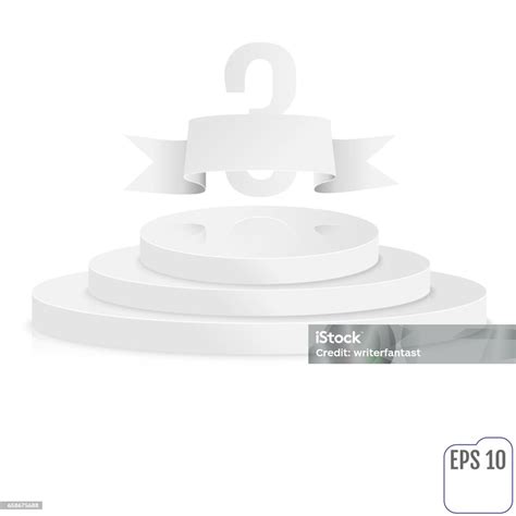 시상식에 대 한 단계입니다 화이트 라운드 연단 제 3 장소입니다 우승자 3 번 배경입니다 주 춧 대입니다 3d입니다 장면입니다