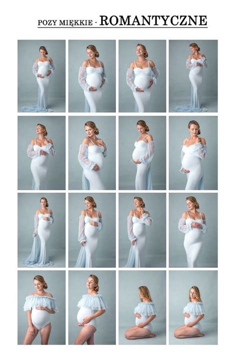 The Pregnant Woman Poses In Her White Gowns And Is Posing For Pictures