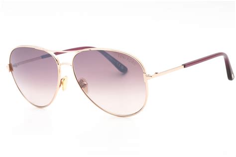 Tom Ford Ft0823 Sunglasses Shiny Rose Gold Gradient Red Mirror