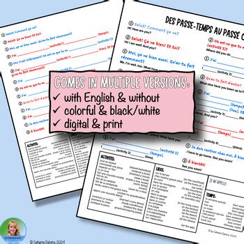 French Dialogue Customizable Conversation Pronunciation Passé Composé