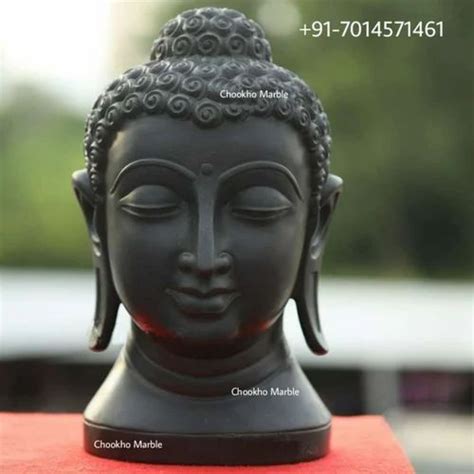 Rajasthan Black Marble Buddha Head Garden At ₹ 42000idol In Udaipur