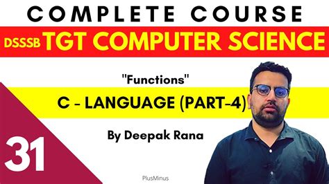 Dsssbkvs Tgt Computer Science Class 31 C Language Part 4 Deepak