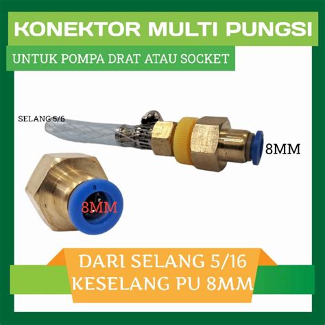 Jual Konektor Pompa Dc Ke Slip Lock 8mm Multipungsi Untuk Pompa Type Drat Dan Sicket Shopee