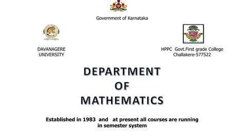 Maths Ppt For The Presentation For Naac Peer Team Visit Ppt