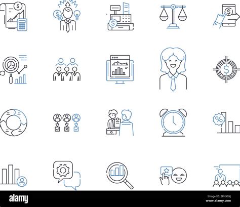 resource checking line icons collection availability inventory