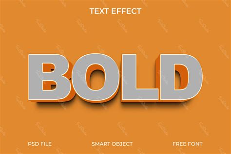 3d Bold Text Effect With Shadow Photoshop Premium Psd File