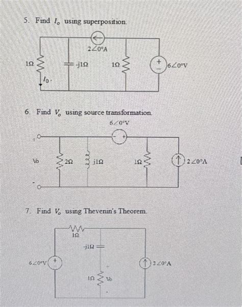solved 5 find i0 using superposition 6 find vo using