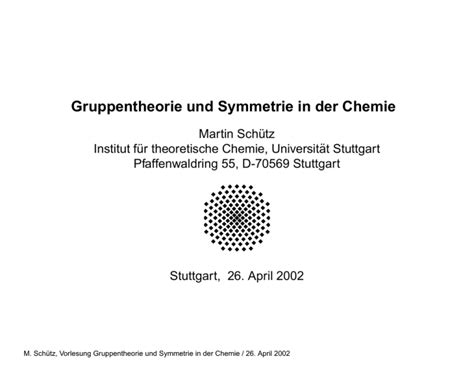 Gruppentheorie Und Symmetrie In Der Chemie