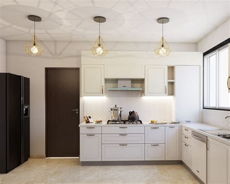 Modular Kitchen Design With White Interiors Livspace
