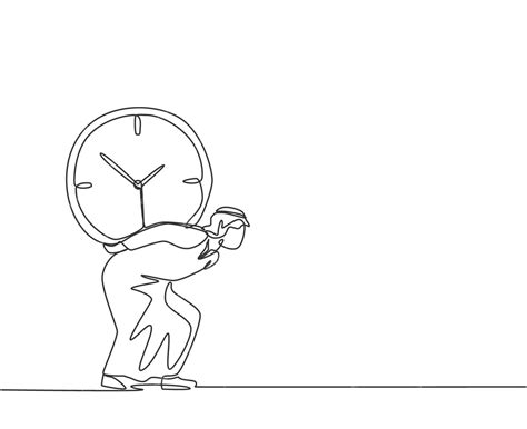 Premium Vector Continuous One Line Drawing Arab Male Worker