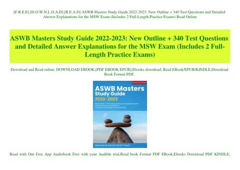 PPT F R E E D O W N L O A D R E A D ASWB Masters Study Guide