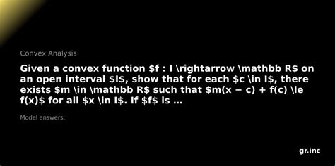 Given A Convex Function F I Rightarrow Mathb General Reasoning