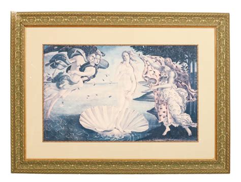 At Auction Custom Framed Large Poster Birth Of Venus