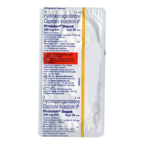 Proluton 500mg Injection Depot 2ml Price Uses Side Effects Netmeds