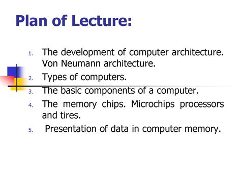 Introduction To Computer Systems Architecture Of A Computer Systems