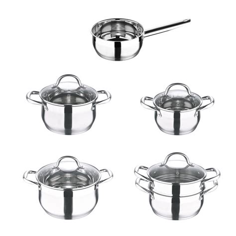 Bergner Gourmet by Bergner - 10 Pc Stainless Steel Pots and Pans ...