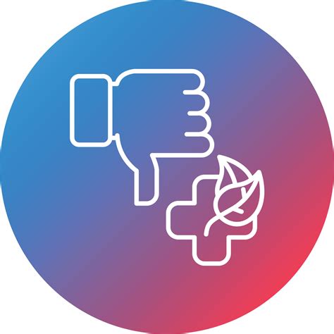 Disadvantages Line Gradient Circle Background Icon 16827827 Vector Art