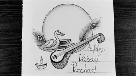 A Black And White Drawing Of A Musical Instrument With A Bird On It S Back