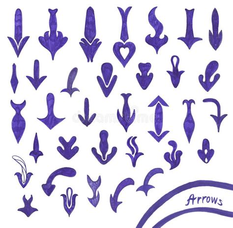 Set Of Handwritten Arrows Stock Illustration Illustration Of Pointer