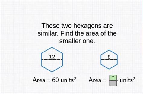 Answered These Two Hexagons Are Similar Find The Area Of The