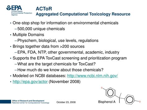 Ppt The Toxcast Chemical Universe And Actor Aggregated Computational Toxicology Resource